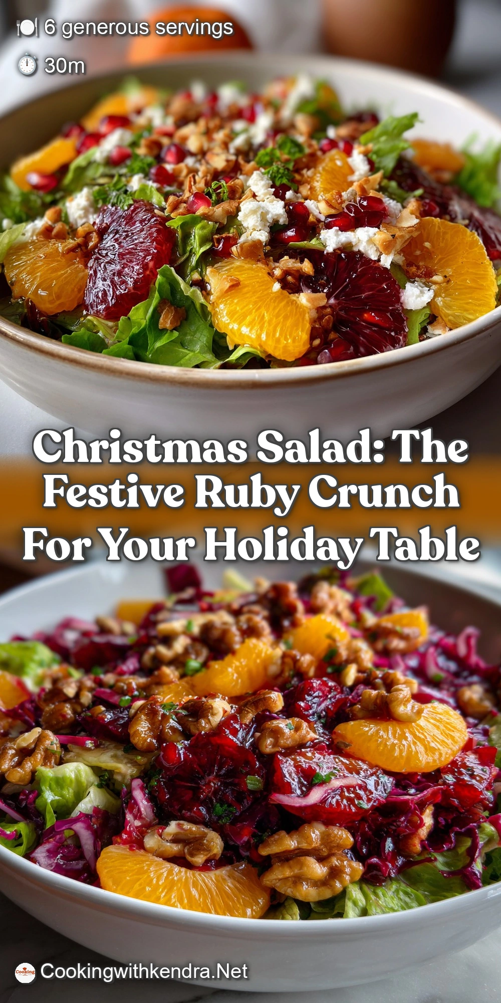 Christmas Salad: Festive Ruby Crunch With Clementine…