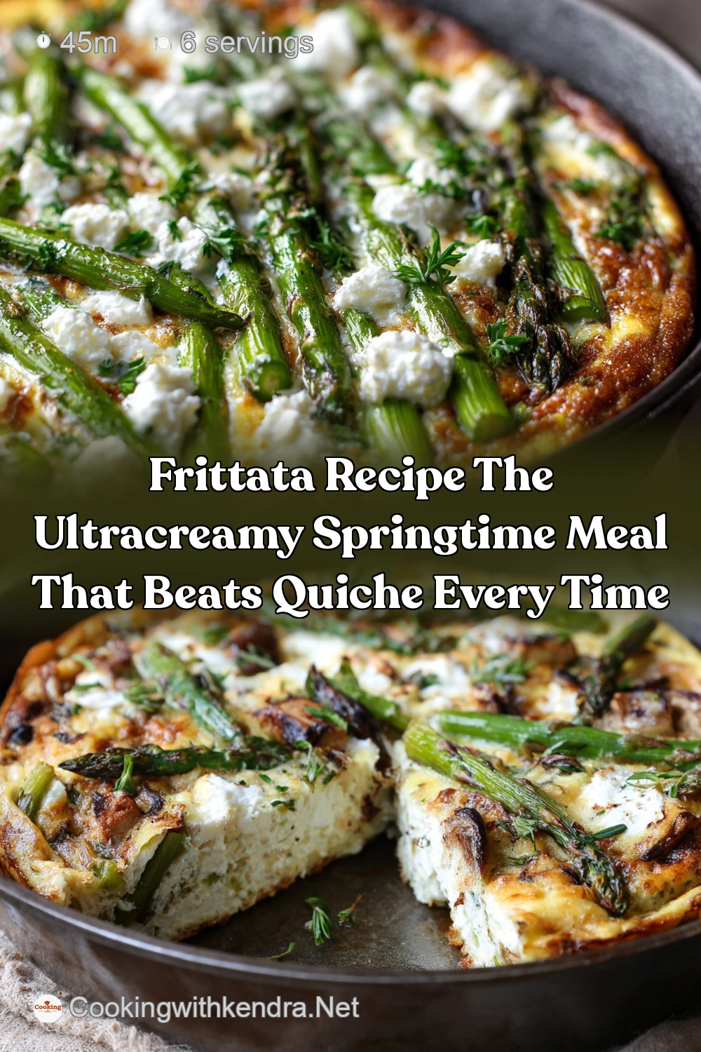 Frittata Easy Springtime Recipe with Goat Cheese Asparagus