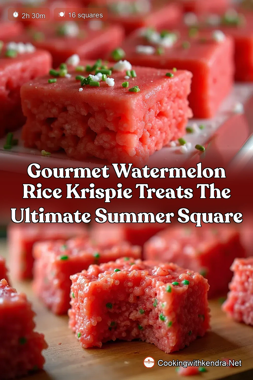 Easy Watermelon Rice Krispie Treats Recipe Summer Fun