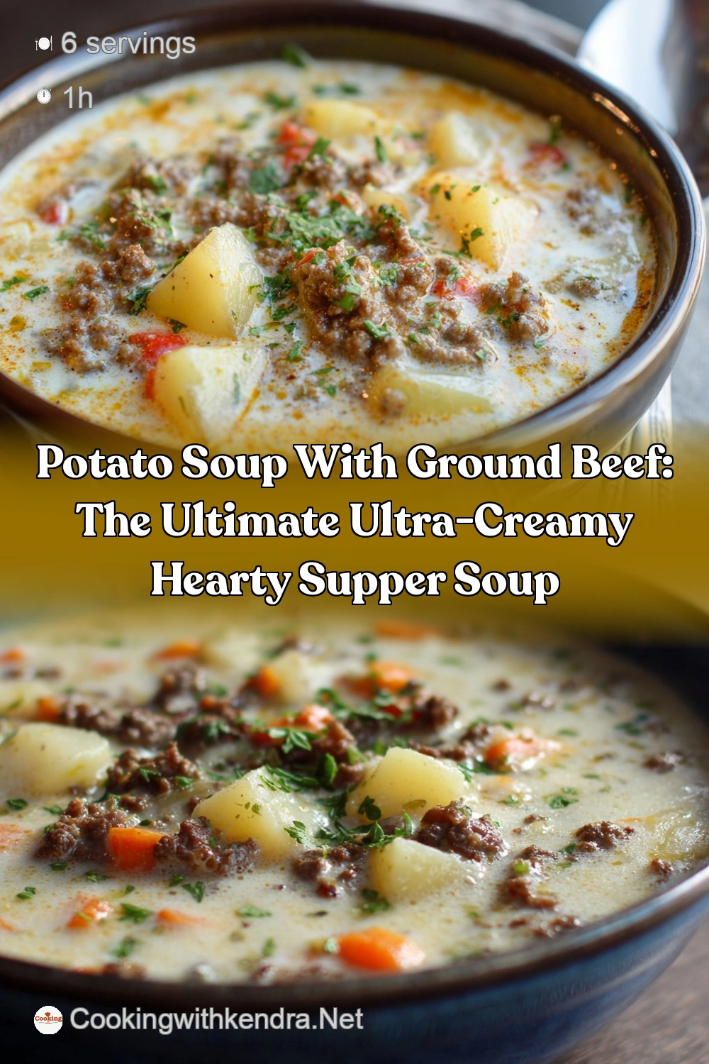 Potato Soup with Ground Beef: Easy Hearty Creamy Supper…