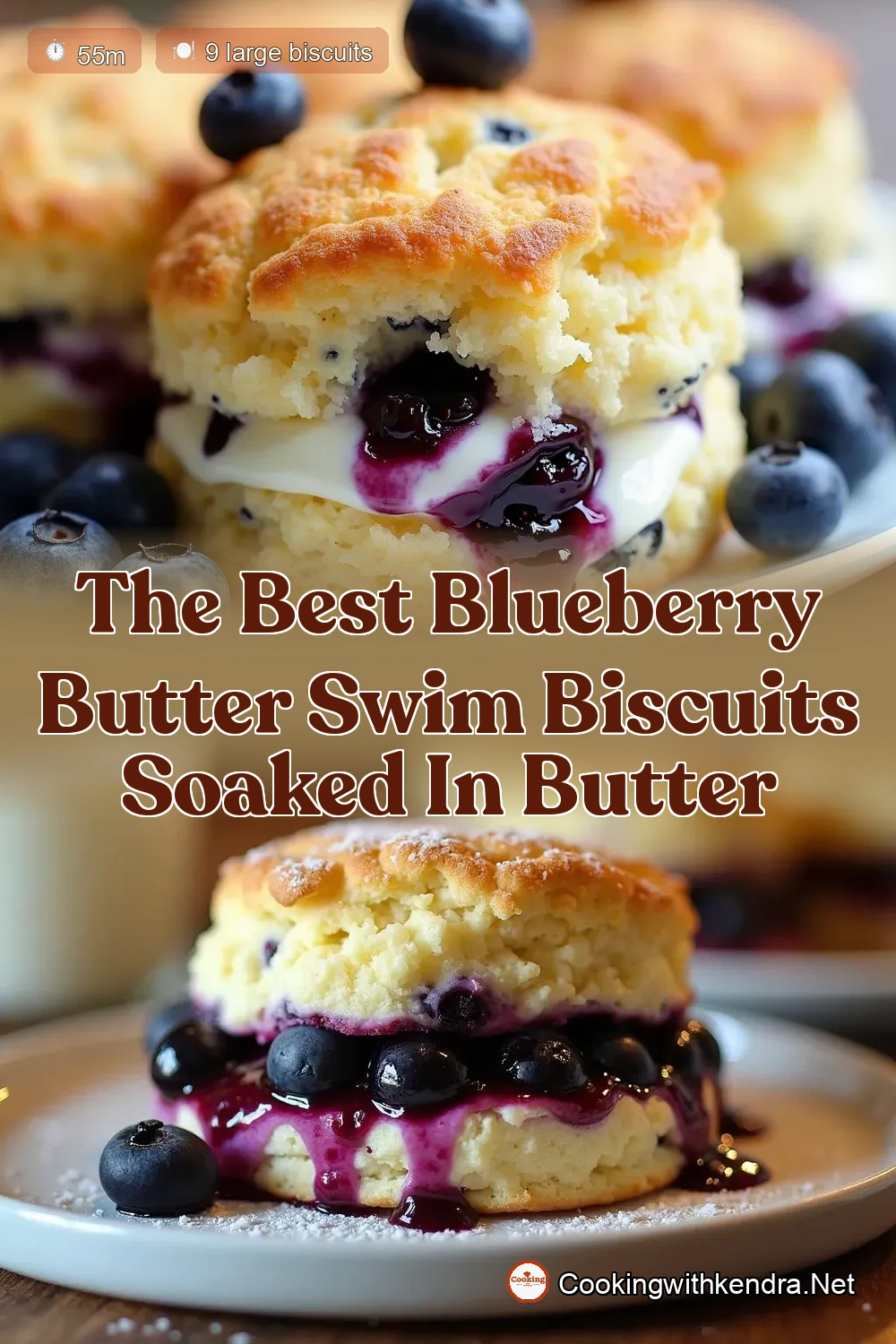Fluffy Blueberry Butter Swim Biscuits Recipe for Brunch