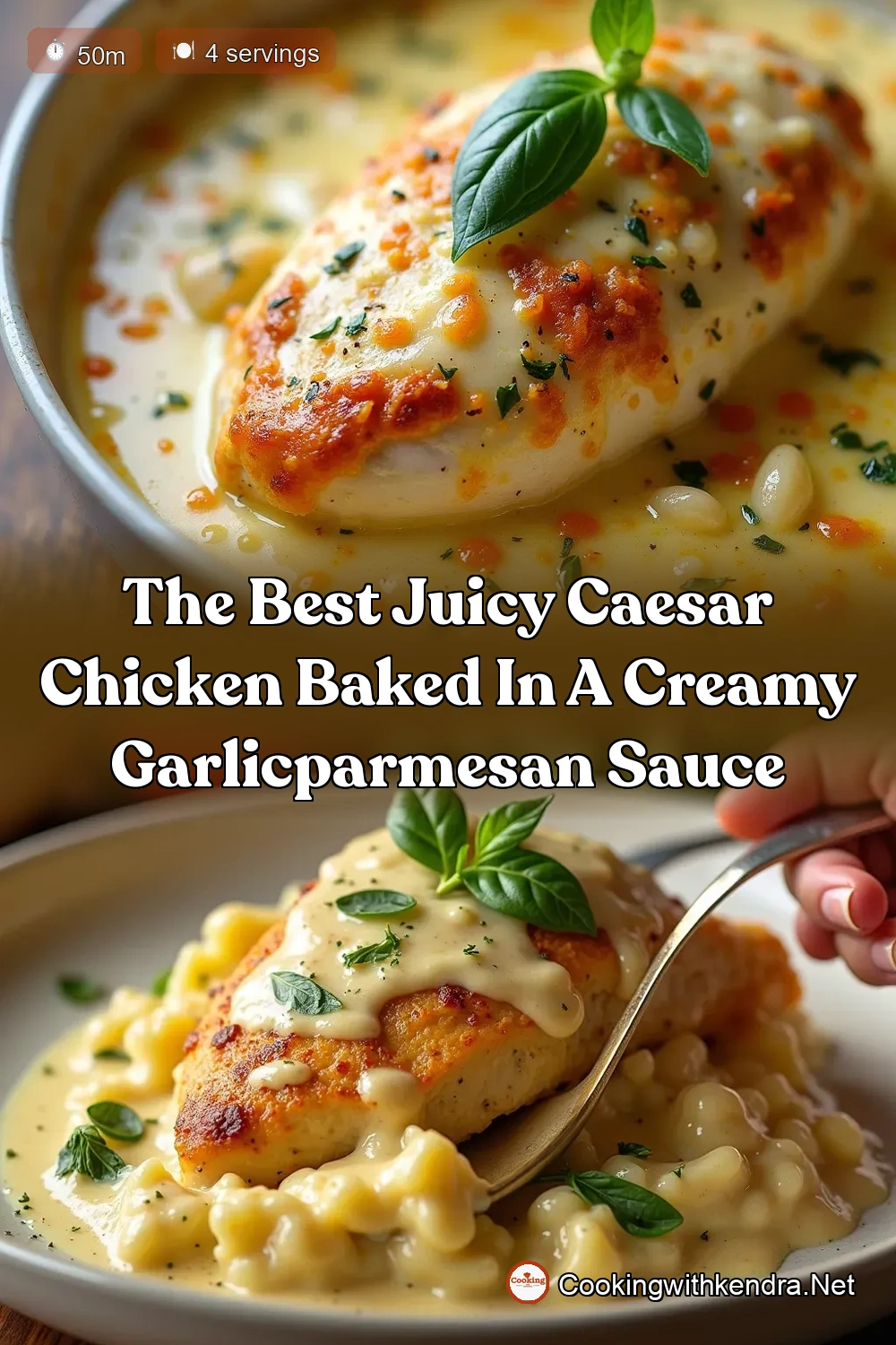 Easy Oven Baked Caesar Chicken Recipe with Creamy Sauce