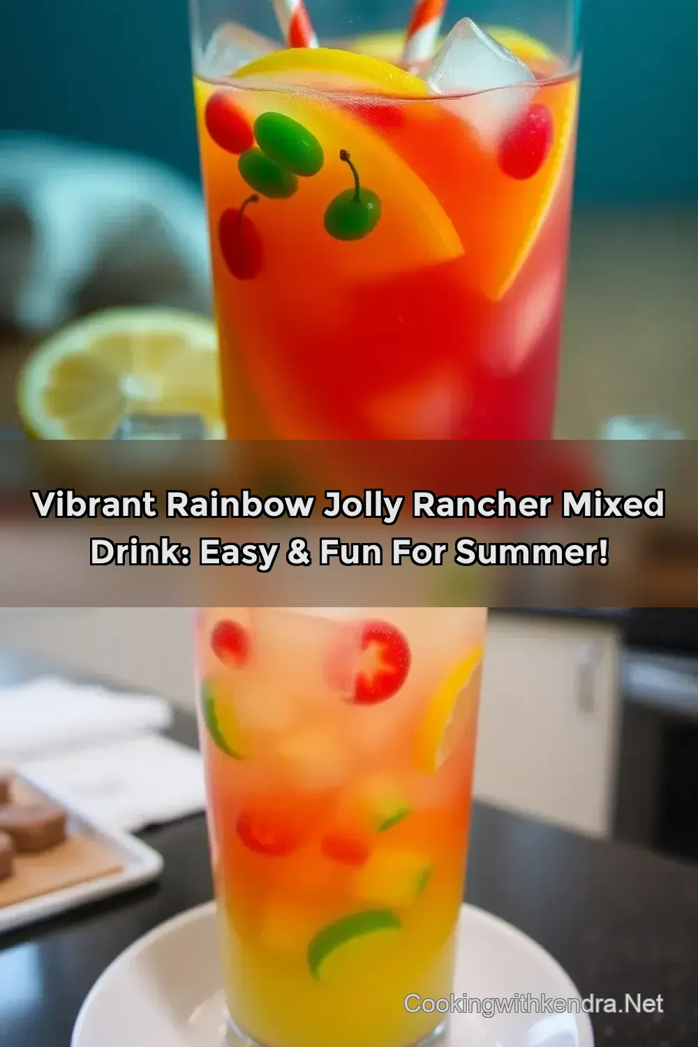 Delicious Rainbow Jolly Rancher Mixed Drink: A Cheeky…
