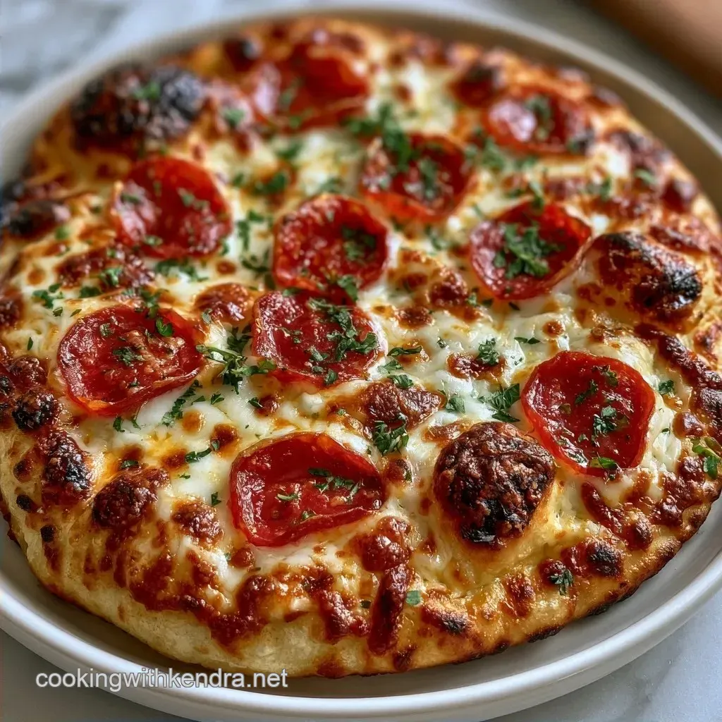 Garlic Naan Flatbread Pizza in 15 Min - Cooking with Kendra