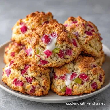 Rhubarb Cream Scones in 35 Minutes - Cooking with Kendra