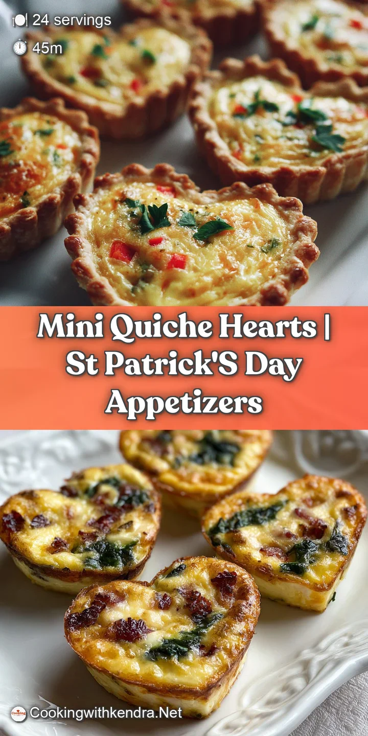 Mini Quiche Hearts St Patrick's Day Appetizers in 45…