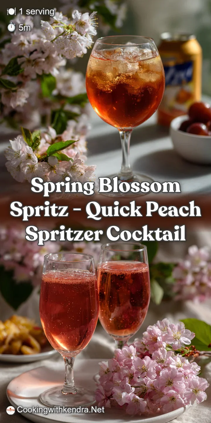 Spring Blossom Spritz: Honey-Peach Floral Cocktail