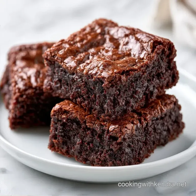 Fudgy Chocolate Zucchini Brownies - Cooking with Kendra