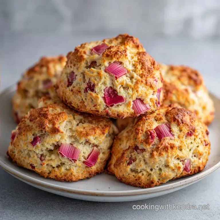 30-Minute Rhubarb Scones Recipe - Cooking with Kendra