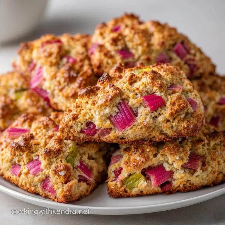 Rhubarb Scones: Food Processor - Cooking with Kendra