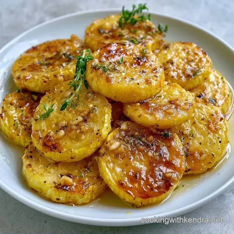 Crispy Garlic Herb Roasted Summer Squash - Cooking with Kendra