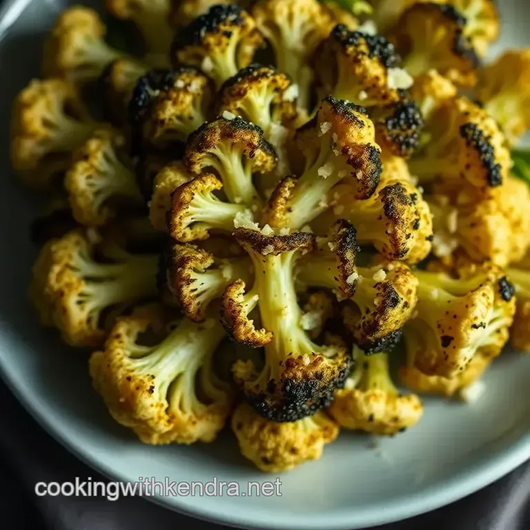 Easy Roasted Romanesco Cauliflower with Garlic and Parmesan