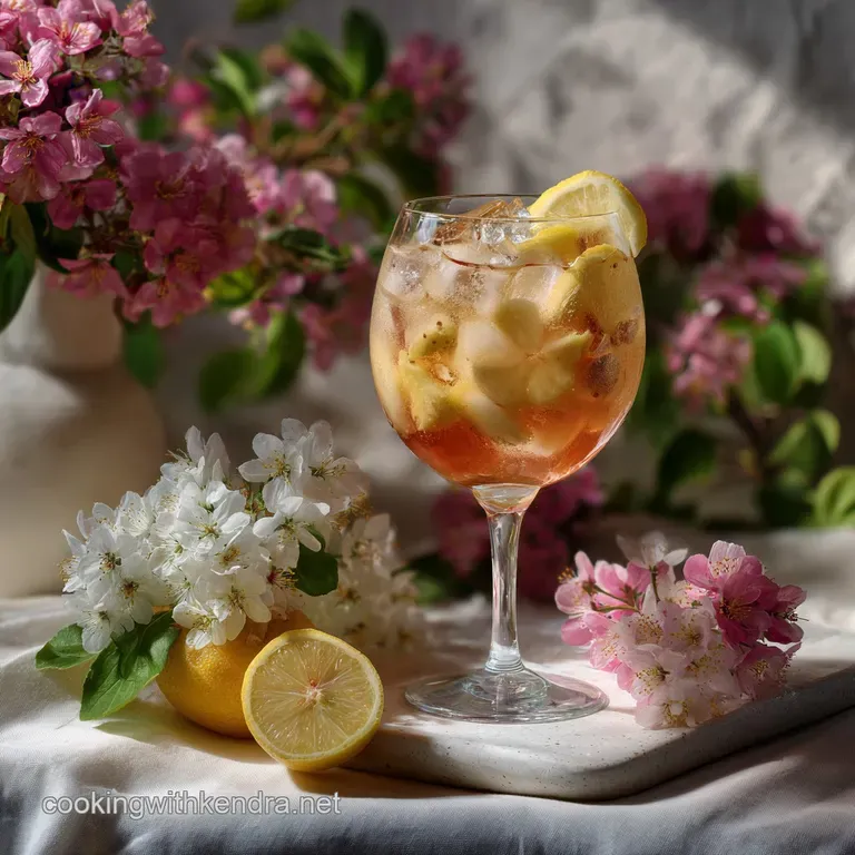 Spring Blossom Spritz: Honey-Peach Floral Cocktail