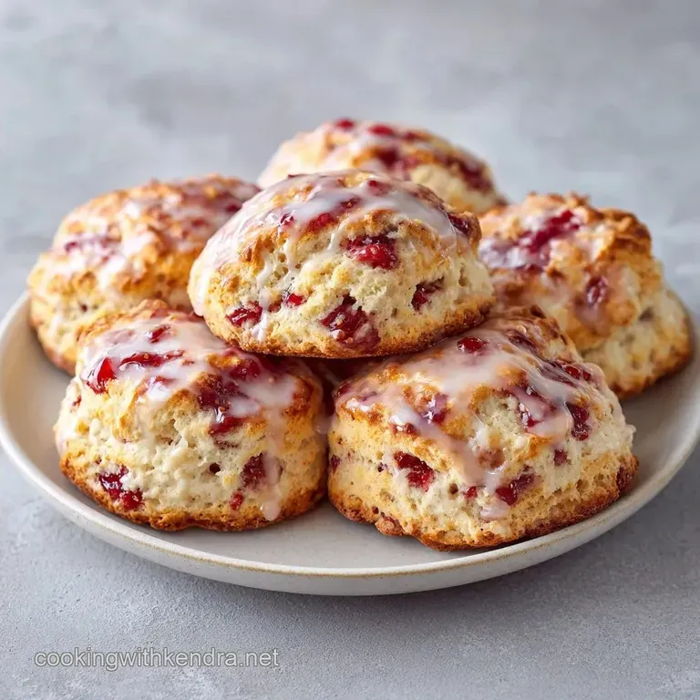 Strawberry Rhubarb Scones in 35 Minutes - Cooking with Kendra